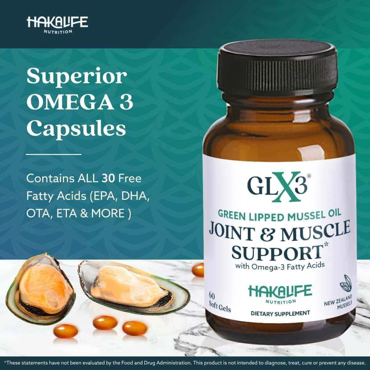 GLX3 - Extra Strength Green Lipped Mussel Oil – Haka Life Nutrition